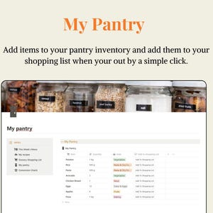 Notion Meal Planner Template Digital Recipe Book Notion Grocery List ...