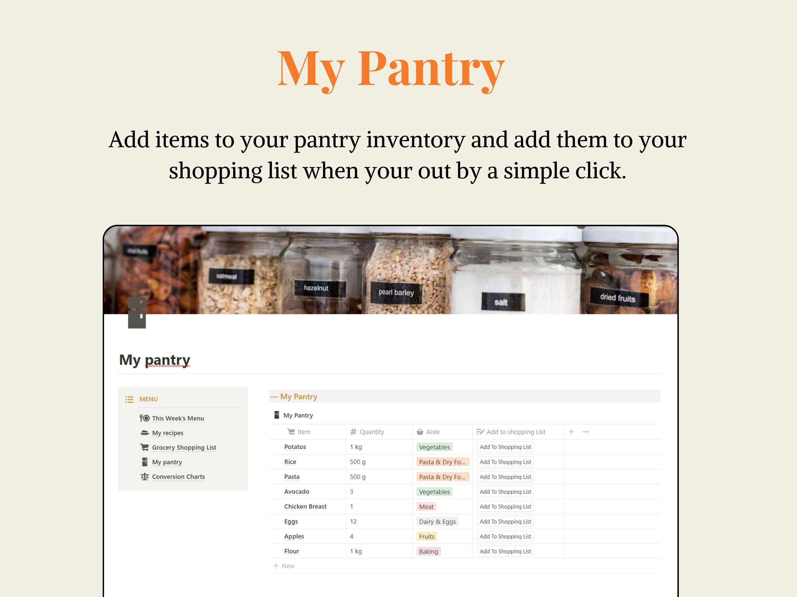 Notion Meal Planner Template Digital Recipe Book Notion Grocery List ...