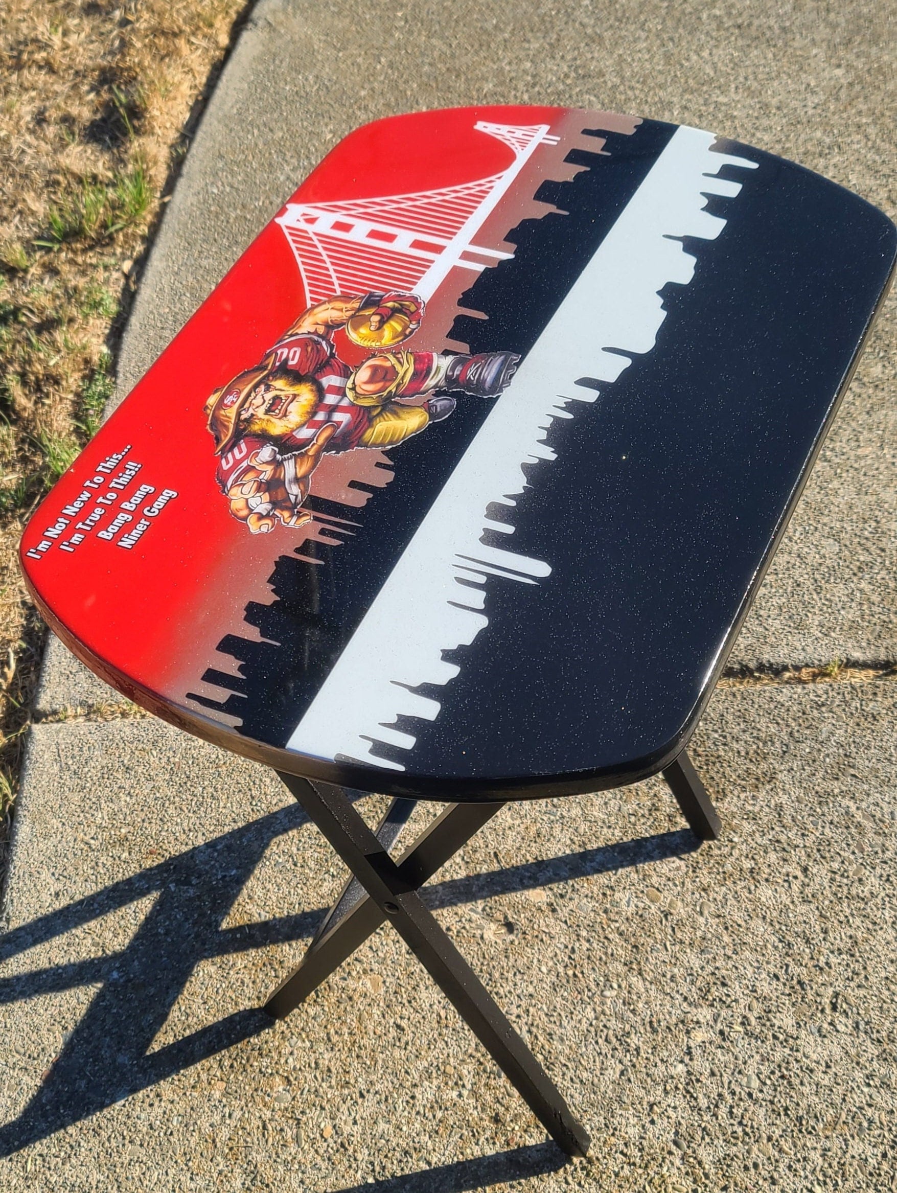 Custom Epoxy Dinner Tray, Tv Tray, Sports Tray, Tray Table, Foldable ...