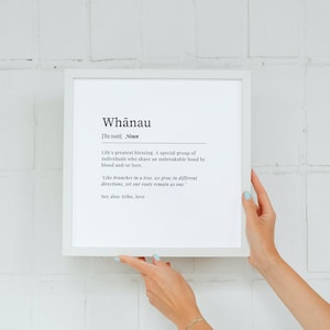 Whanau New Zealand Maori Wall Art. INSTANT DIGITAL DOWNLOAD. Family ...