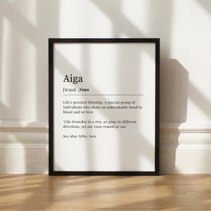 Samoan Aiga Definition Digital Print. Samoan Family Wall Art. INSTANT ...