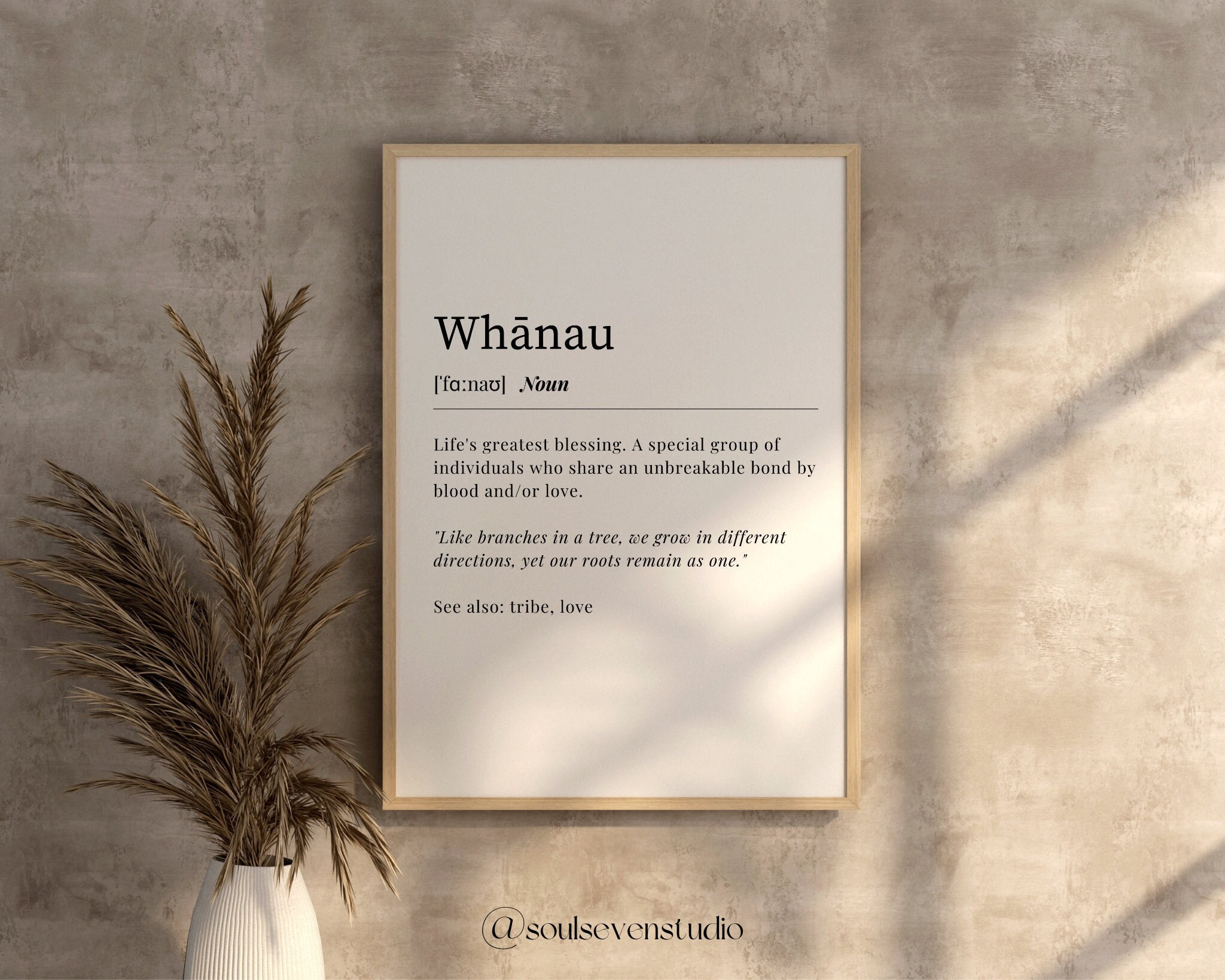 Whanau New Zealand Maori Wall Art. INSTANT DIGITAL DOWNLOAD. Family ...