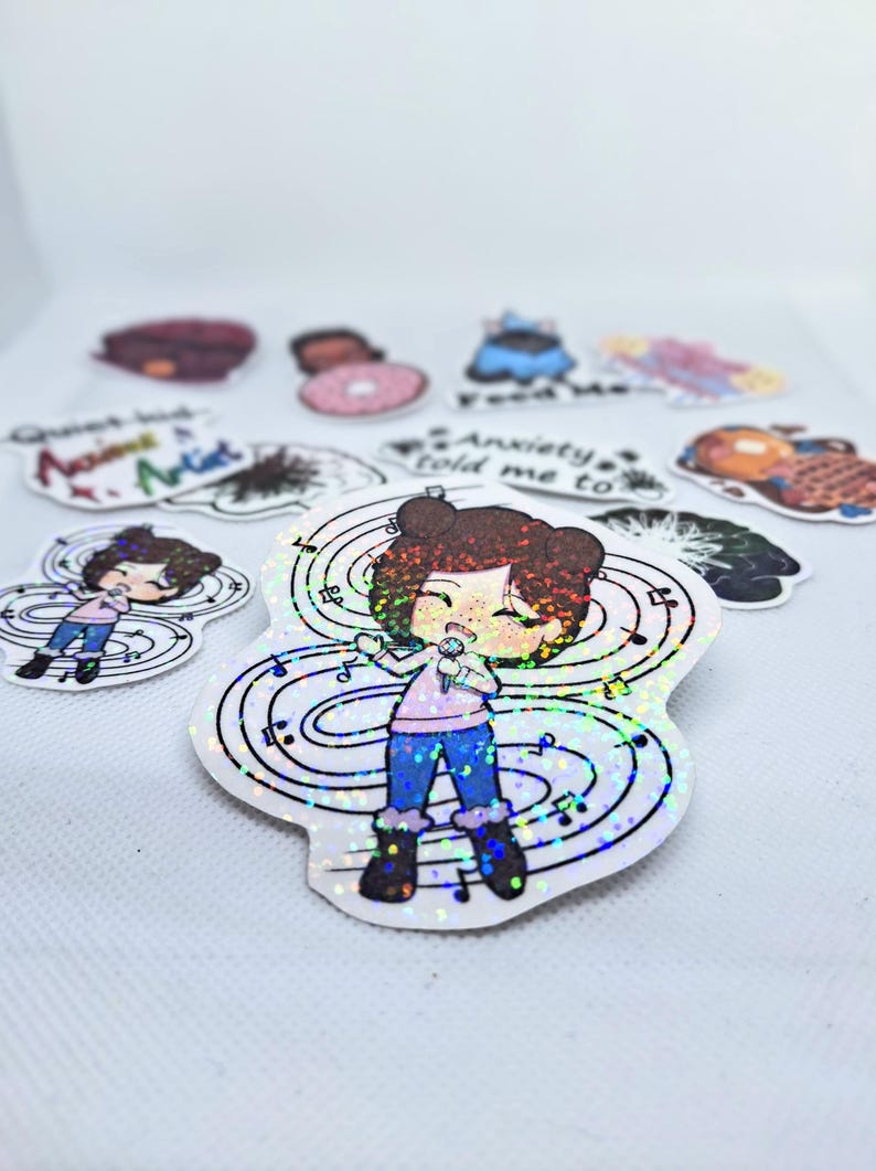 Chibi Singer Holographic Stickers; Normal and Mini - Etsy