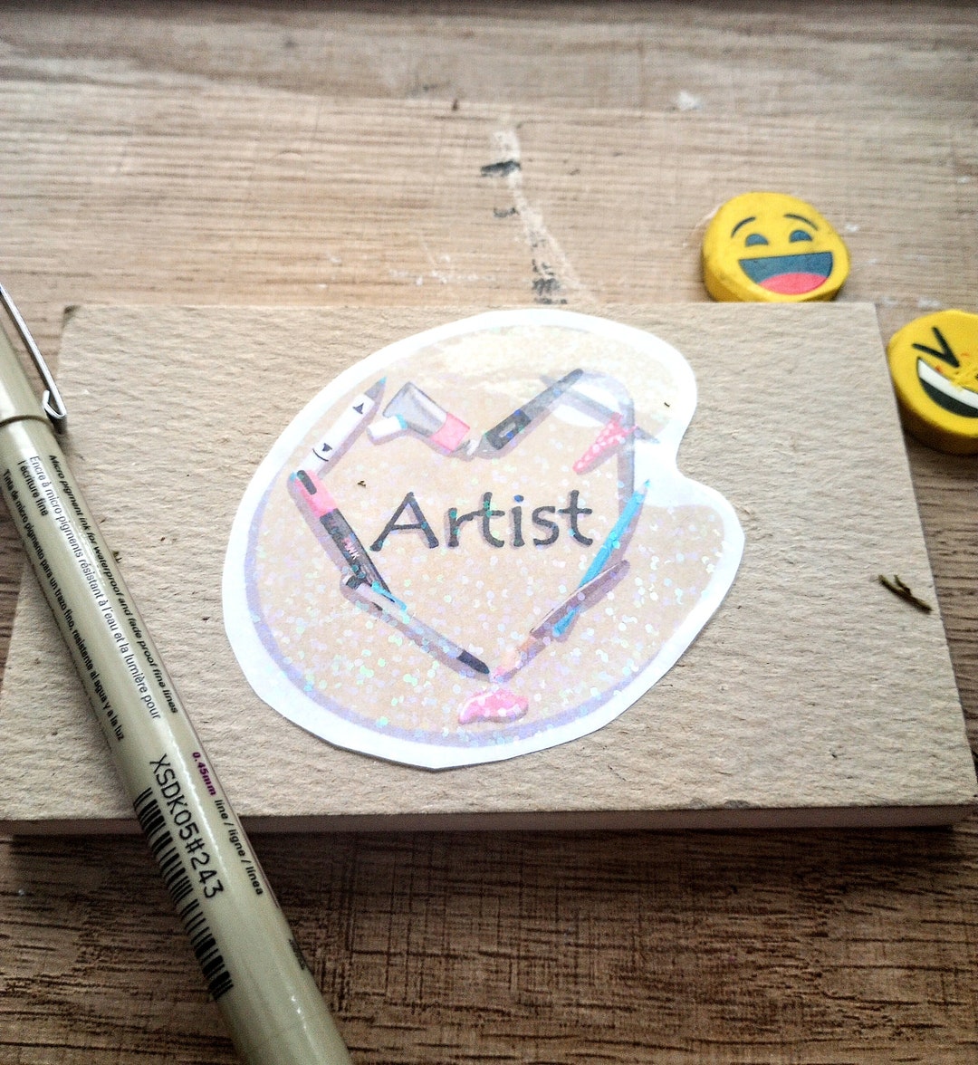 Holographic Art Pallet Sticker Average and Mini - Etsy
