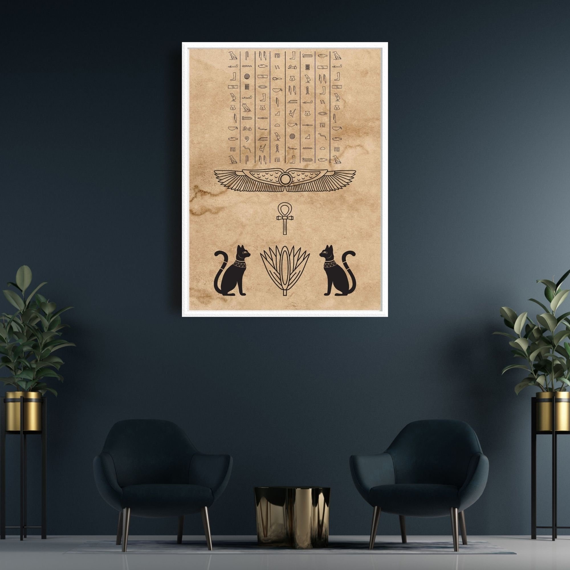 Egyptian Blessings: Parchment-inspired Printable Wall Art for Luck and ...
