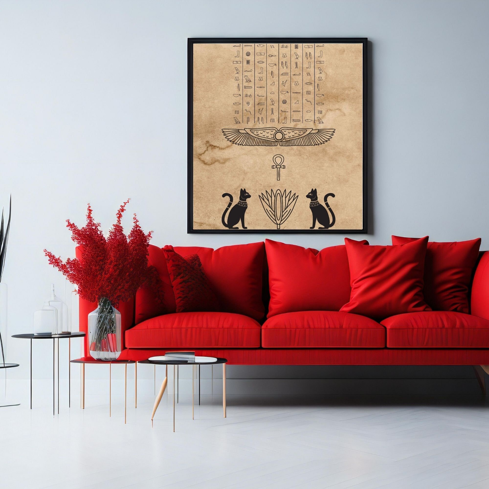 Egyptian Blessings: Parchment-inspired Printable Wall Art for Luck and ...