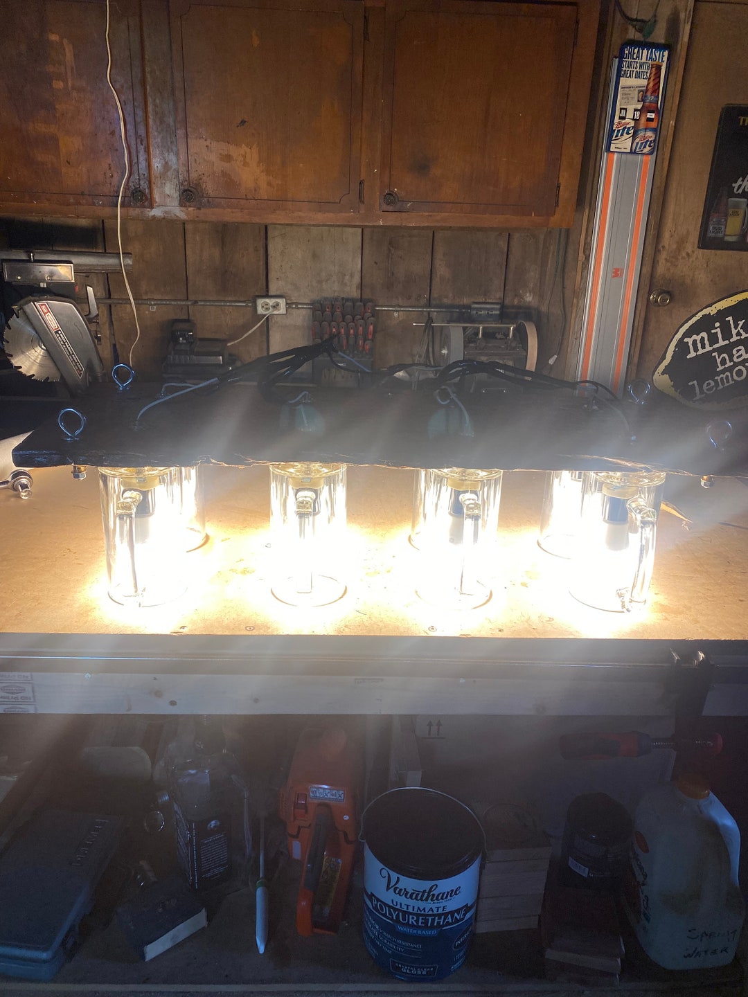 DIY 8 Large Beer Mug Hanging Bar Light - Etsy