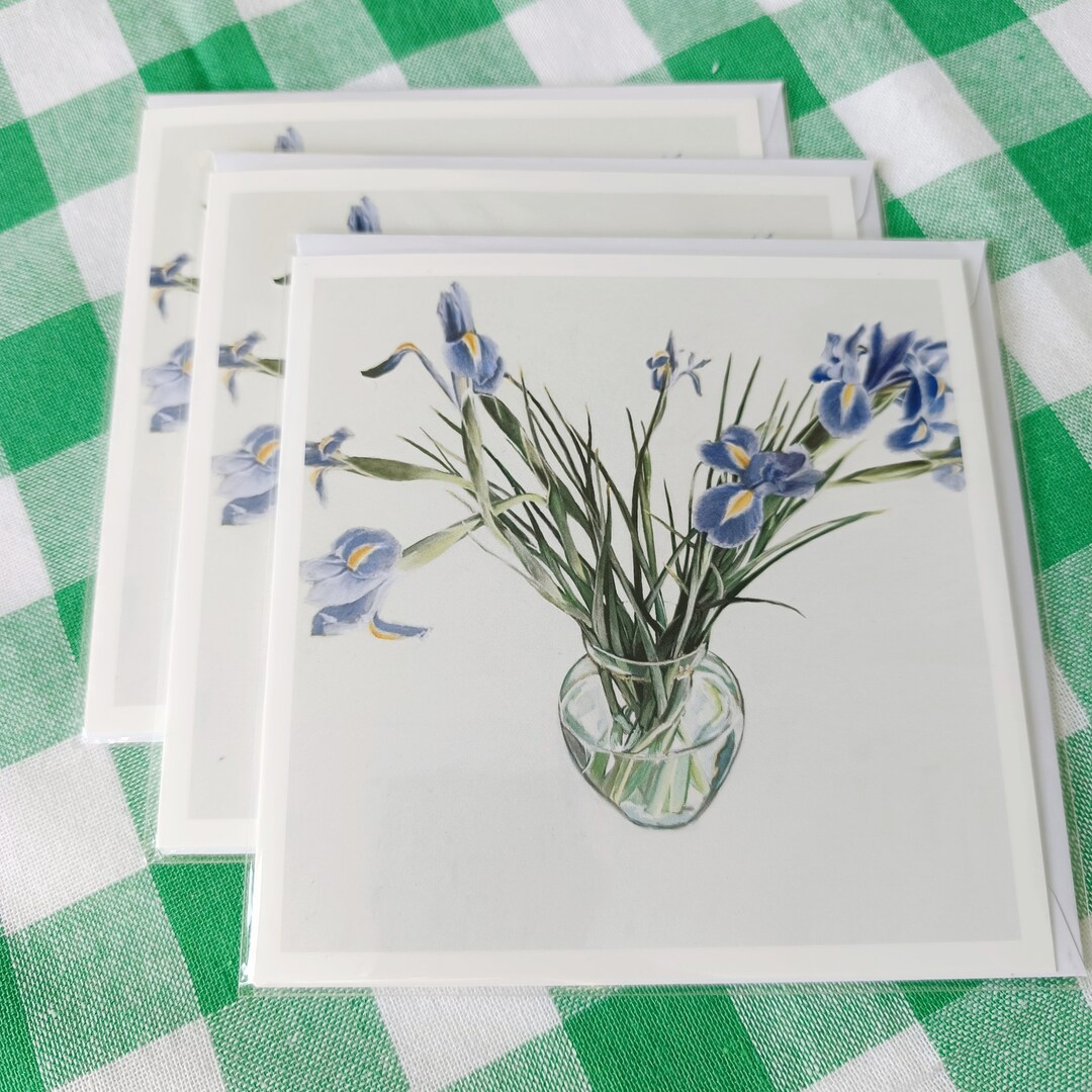 Set of 3 Hand Painted Floral Greetings Cards. Unique Botanical ...