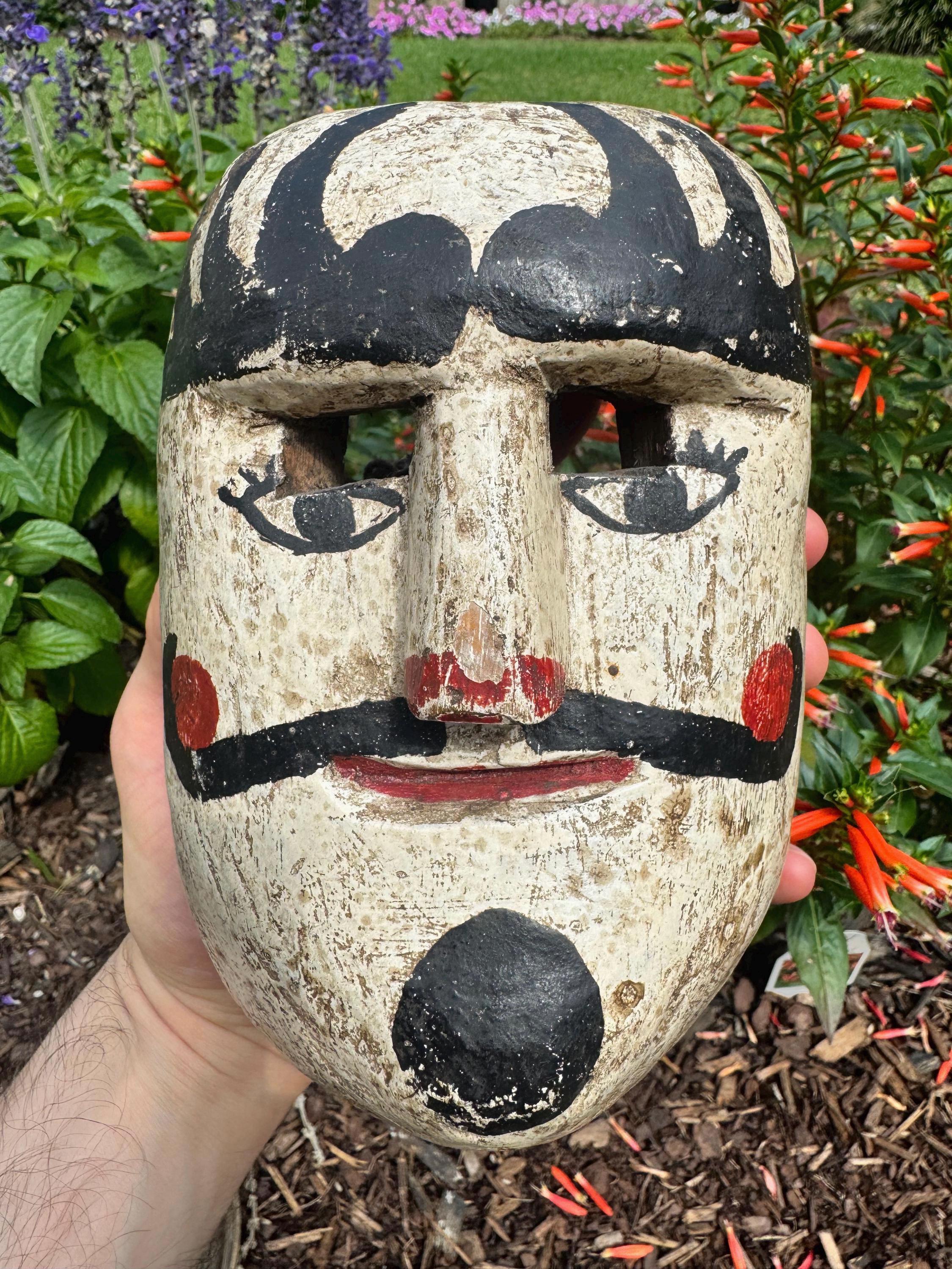 Vintage Wooden Guatemala Dance Mask Hand Carved - Etsy