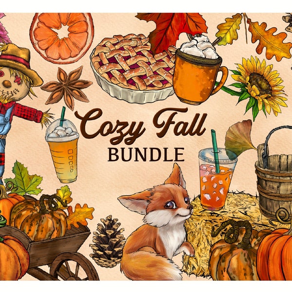 Fall Cute Clipart - Etsy