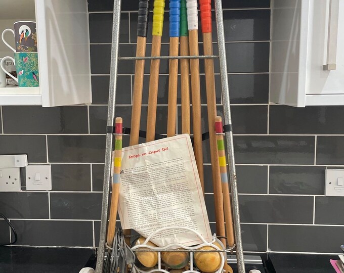 1960s French Croquet Set With Trolley & Original Instructions, Garden ...