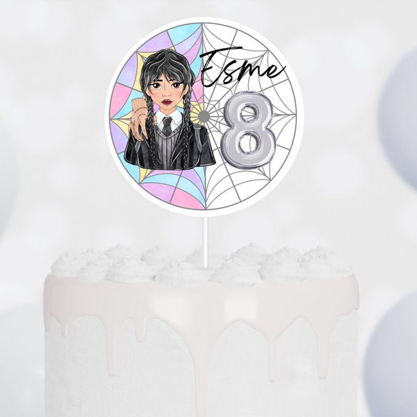 Wednesday Addams Birthday Cake Topper - Etsy UK