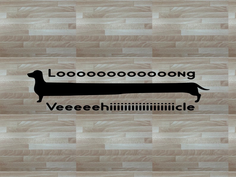 Long Vehicle Funny Vector Drawing SVG to Create Car Stickers by Cutting ...