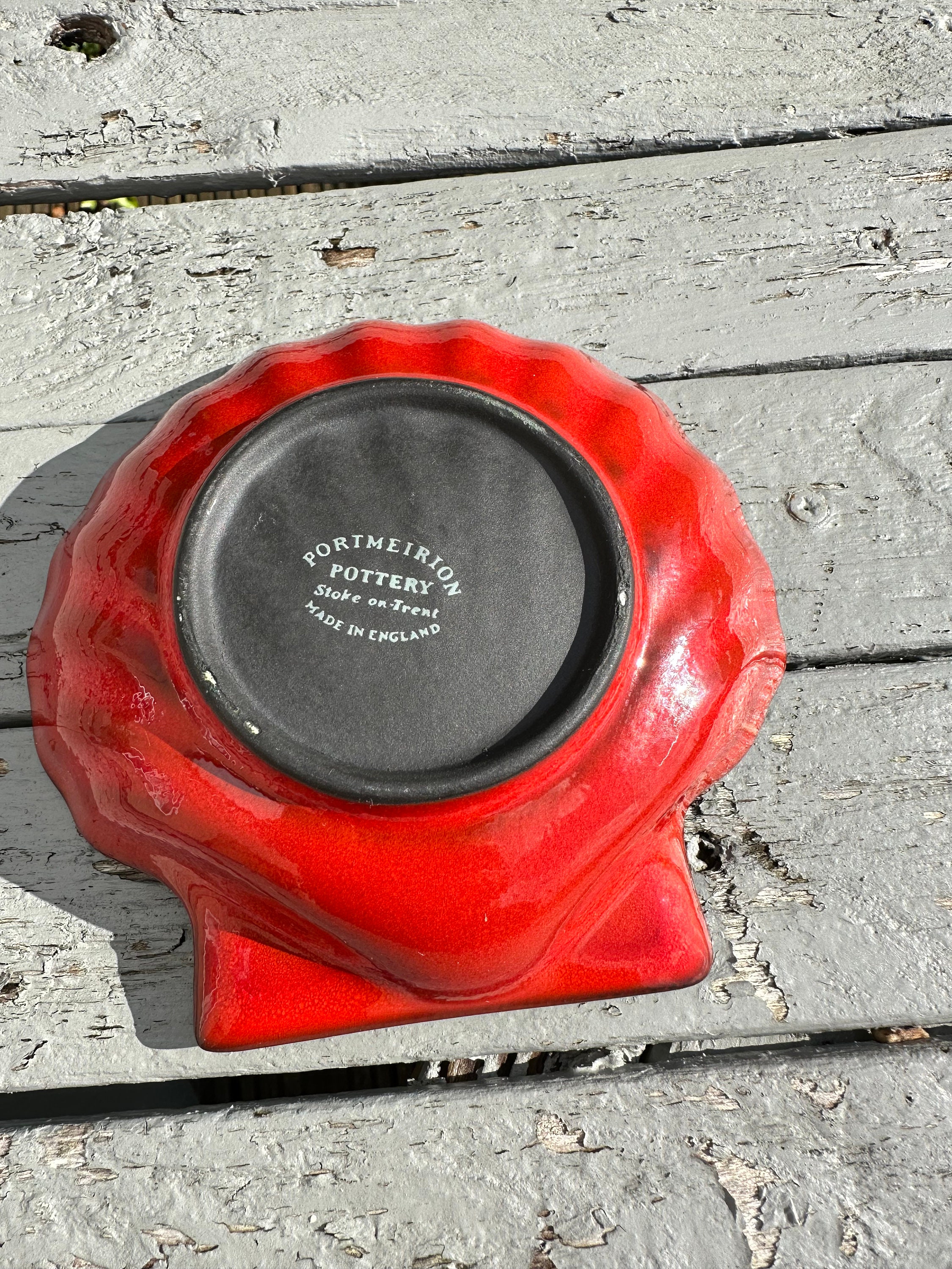 Pair of Portmeirion Pottery Red Dragon Scallop Shell Dishes - Etsy