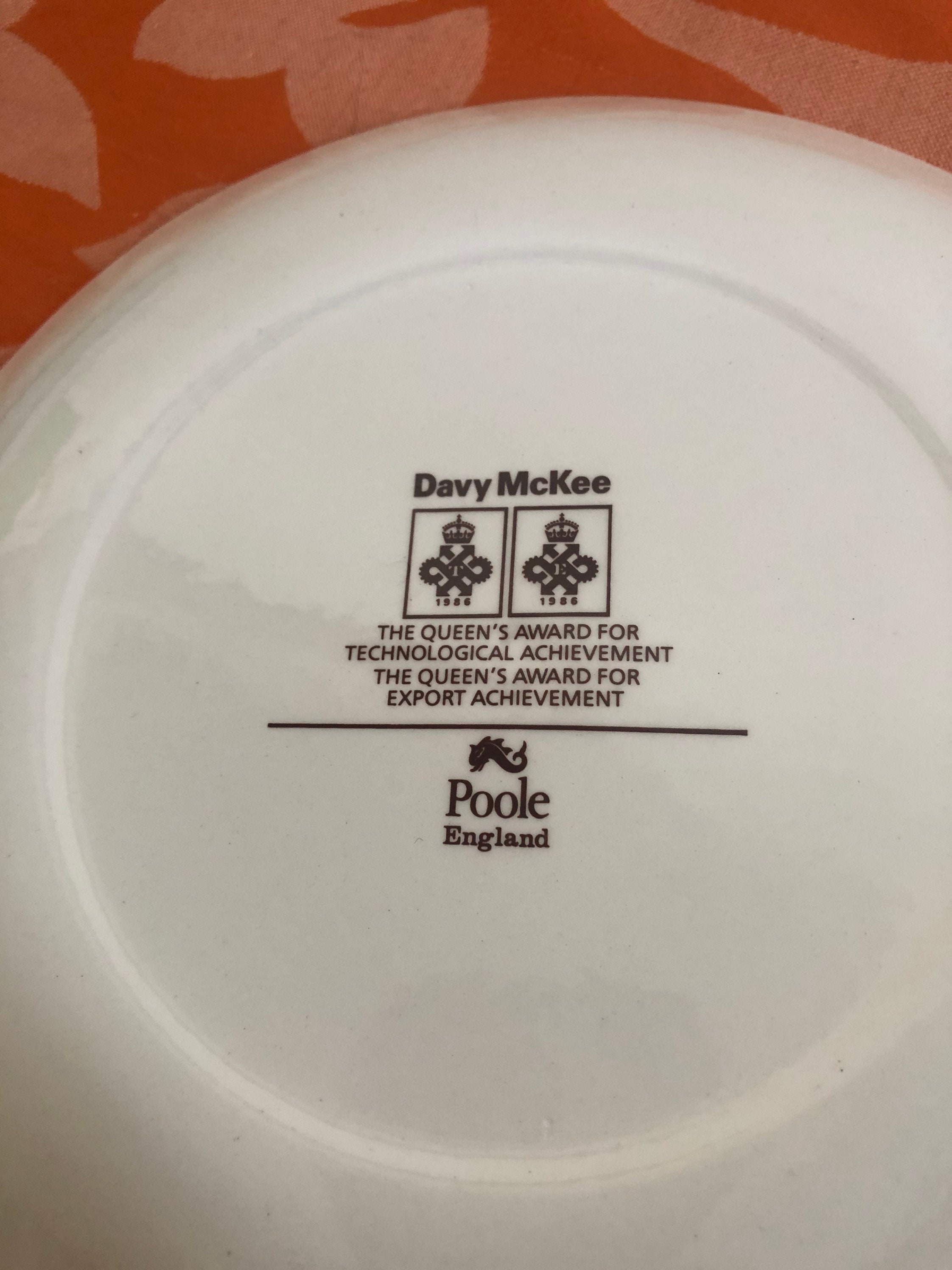 Poole Pottery Commemorative Plate for Davy Mckee 1936-1986 - Etsy