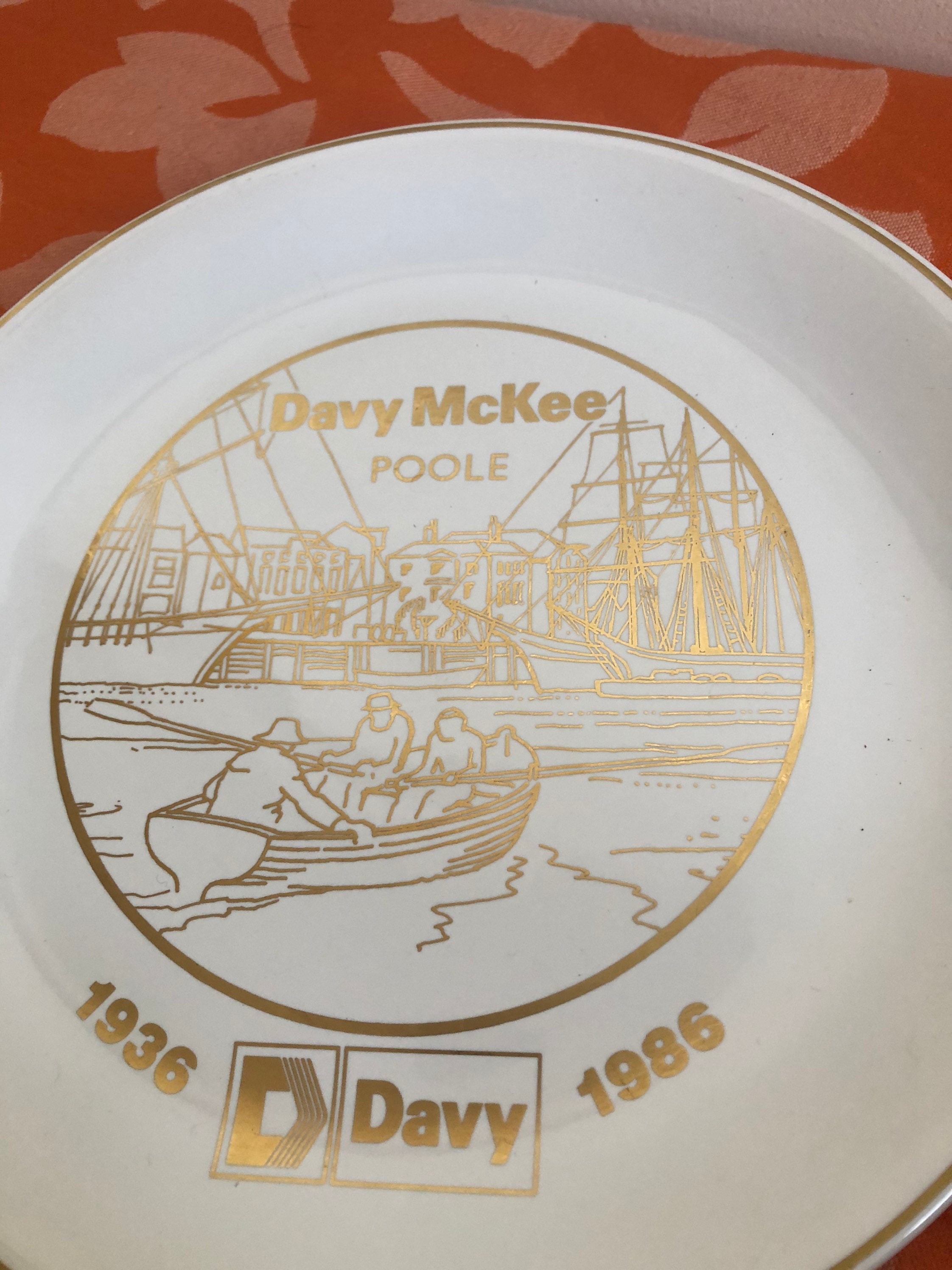 Poole Pottery Commemorative Plate for Davy Mckee 1936-1986 - Etsy