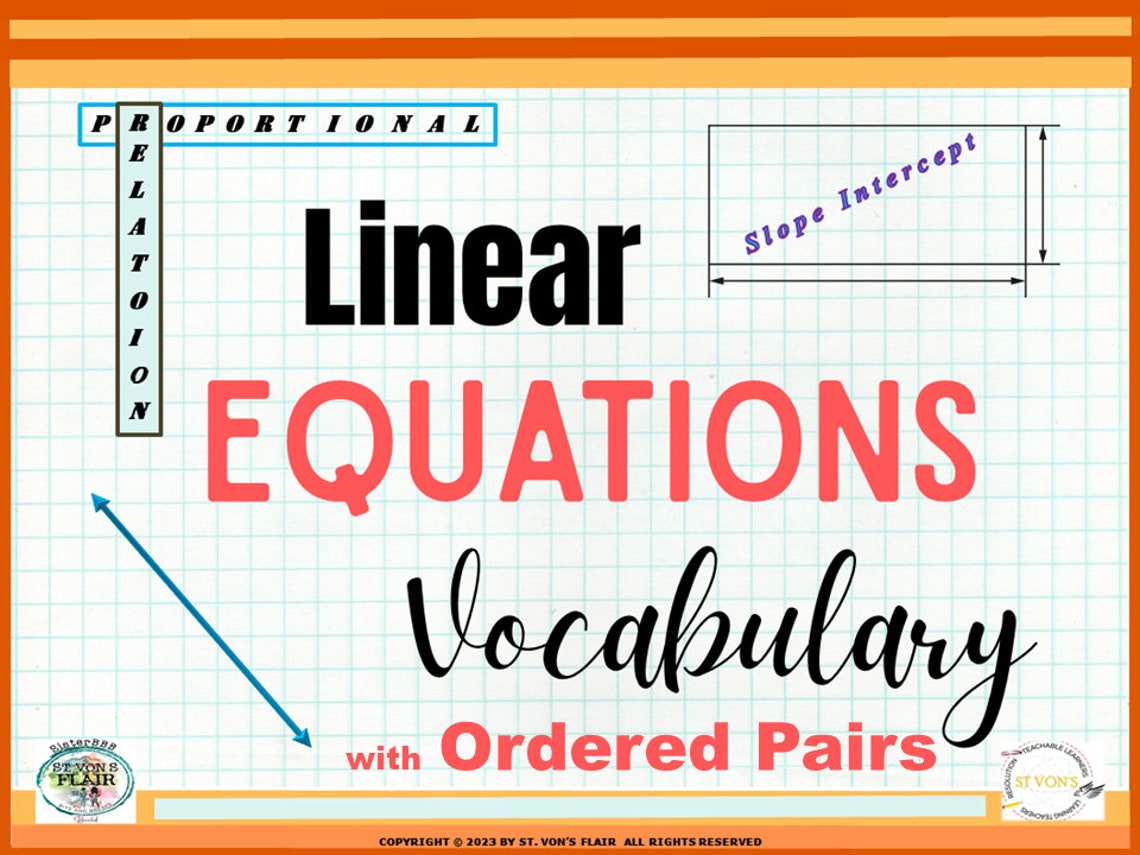 Ordered Pairs Forming Lines Convert Equations Activity point Slope ...