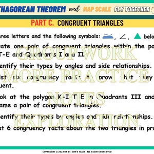 Pythagorean Theorem |map Scale |distance Formula | Geometry Worksheet ...