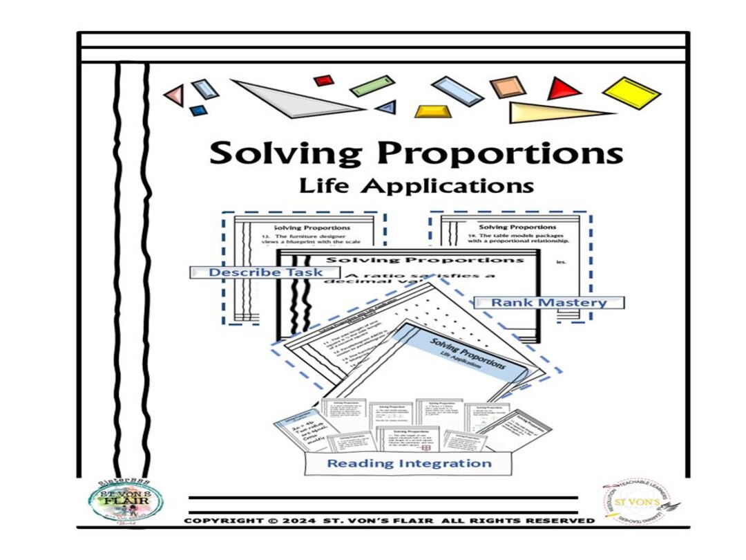 Solving Proportions: Life Applications - Math Self Check Book (PDF) - Etsy