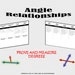Angle Relationships Task Worksheets |geometry Worksheet |measure Angles ...