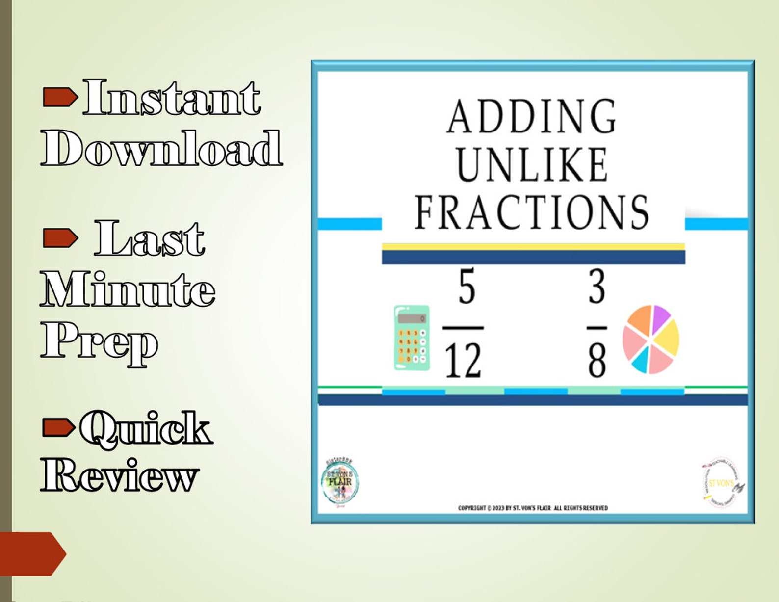 Adding Unlike Fractions Worksheets Printable Math 5th 6th Grade Middle ...