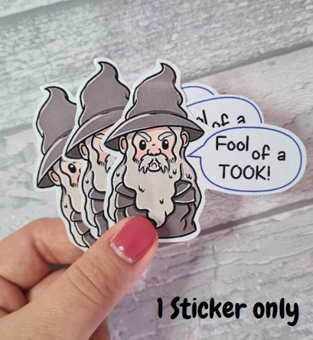 Lord of the Rings Gandalf Sticker Fool of a Took - Etsy UK