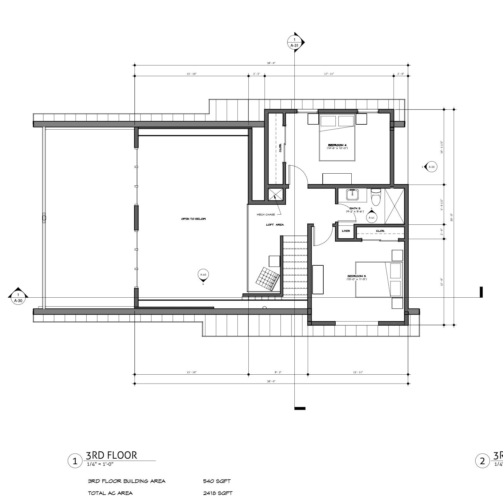 Architectural Drawings - Lake-house / Deck-house Residence - Floor Plan ...
