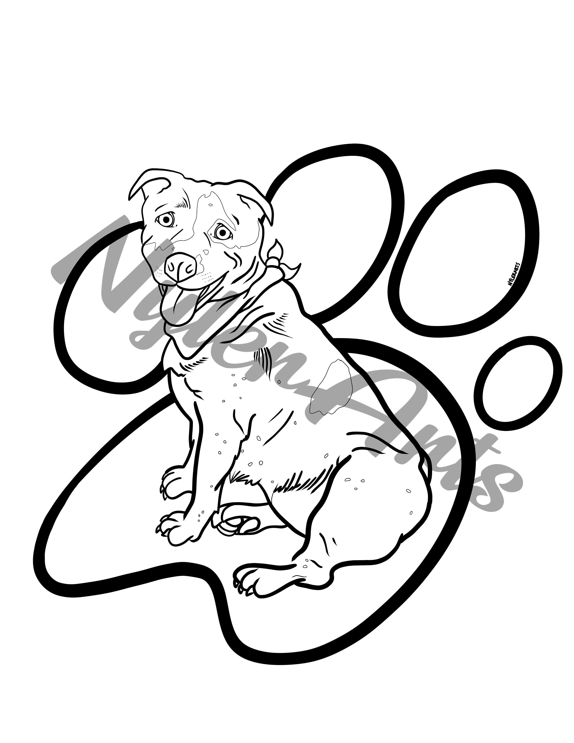 Printable Dog Coloring Pages 4 Pack - Just Download and Print! - Etsy