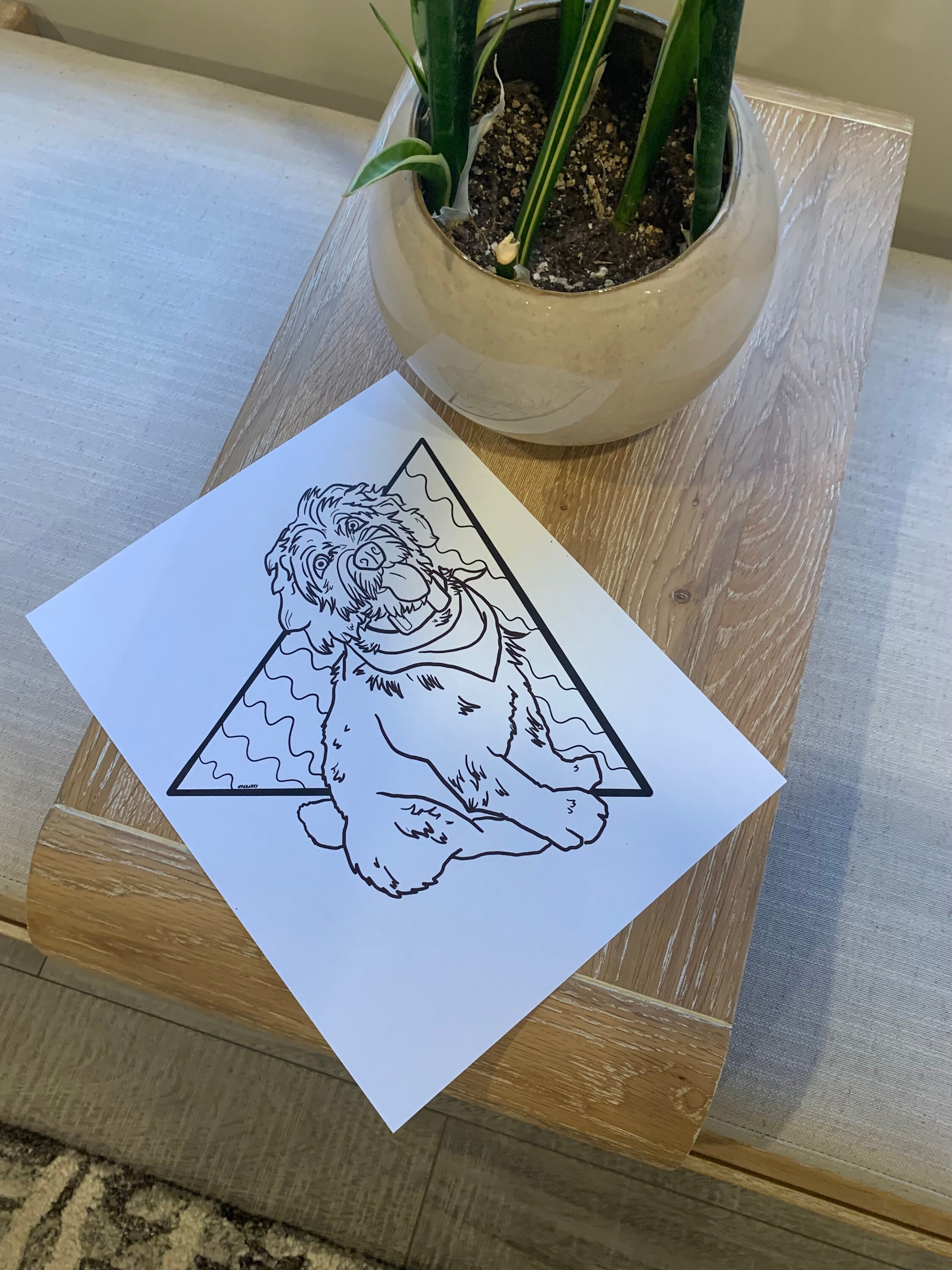 Printable Dog Coloring Pages 4 Pack Just Download and Print - Etsy