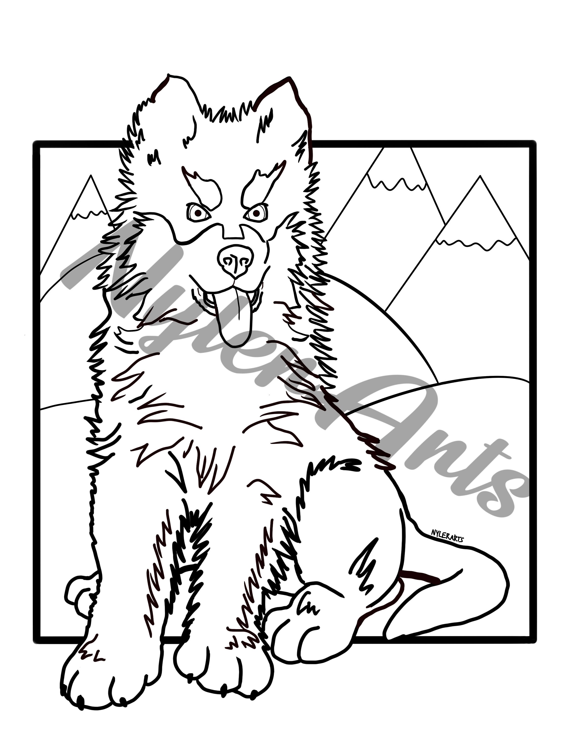Printable Dog Coloring Pages 4 Pack - Just Download and Print! - Etsy