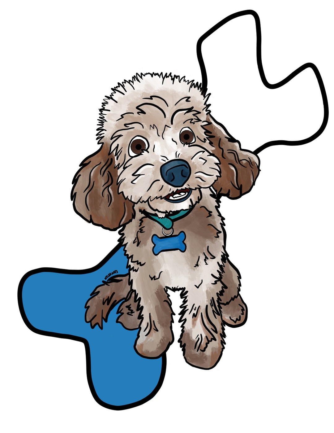 Mini Poodle Coloring Page - Just Download and Print! - Etsy