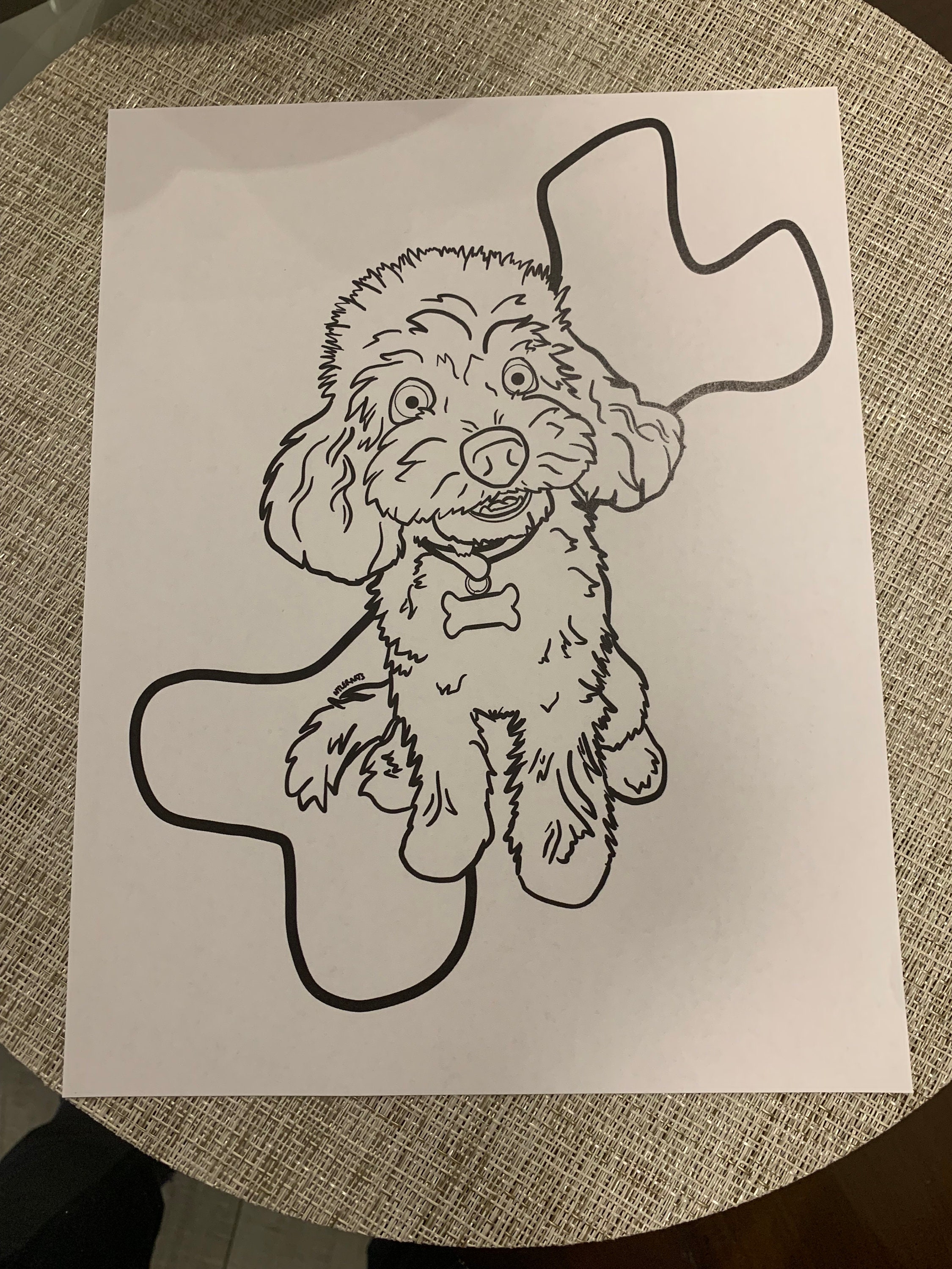 Mini Poodle Coloring Page - Just Download and Print! - Etsy