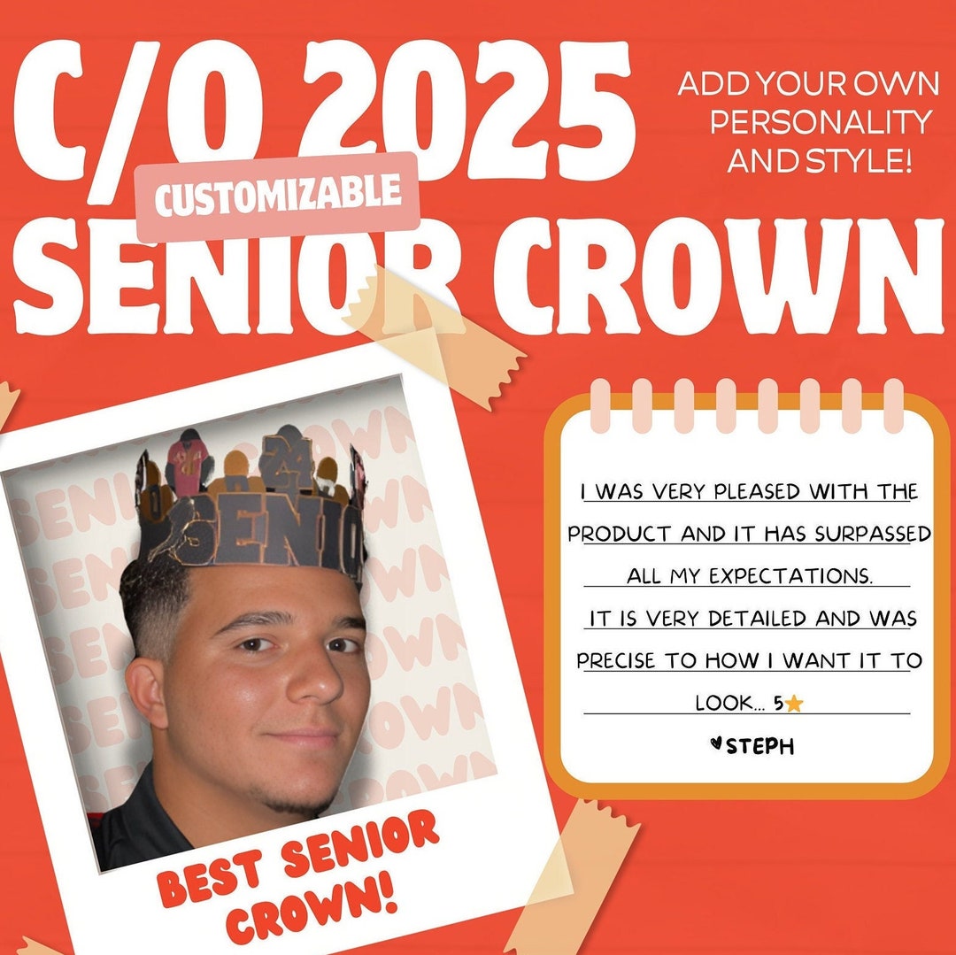 Senior Crown | High School Senior Crown| Custom Senior Crown | Class of ...