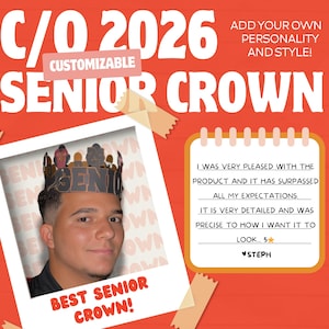 Senior Crown | High School Senior Crown| Custom Senior Crown | Class of ...