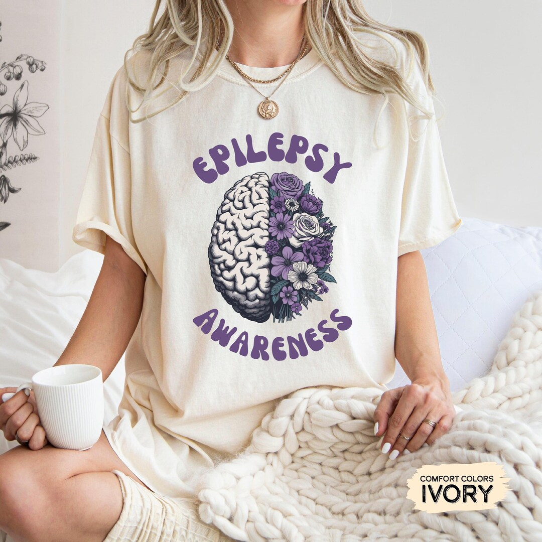 Epilepsy Awareness Shirt Neurodiversity Shirt Purple Ribbon Shirt ...