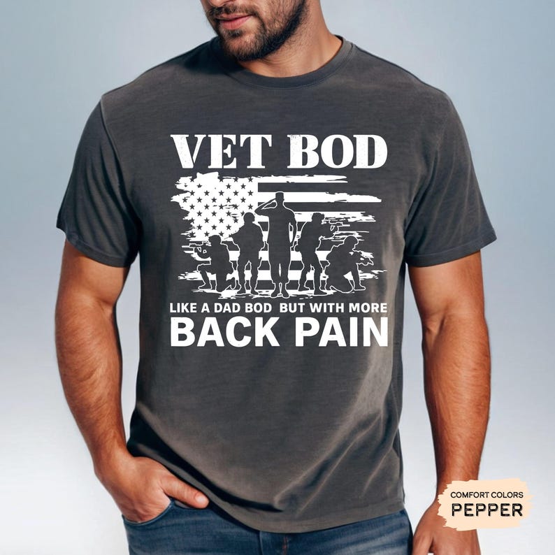 Vet Bod Shirt: Funny Veteran Dad Patriotic Tee - Etsy
