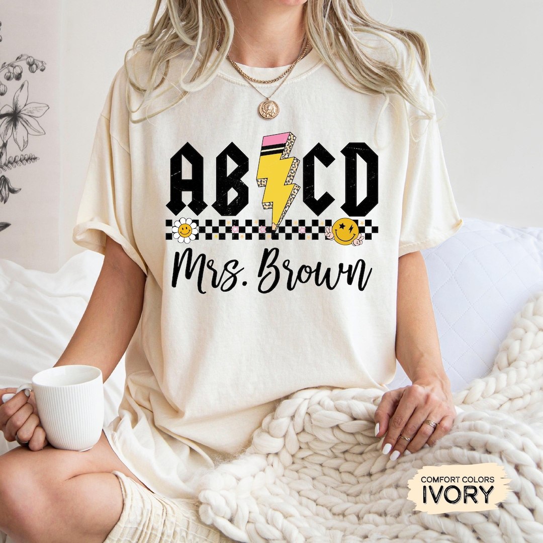 Personalized ABCD Teacher Shirt Teacher Appreciation Gift Custom ...