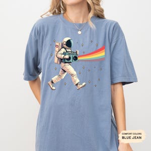 Funky Spaceman Shirt Astronaut Boombox Shirt Music Lover Shirt Space ...