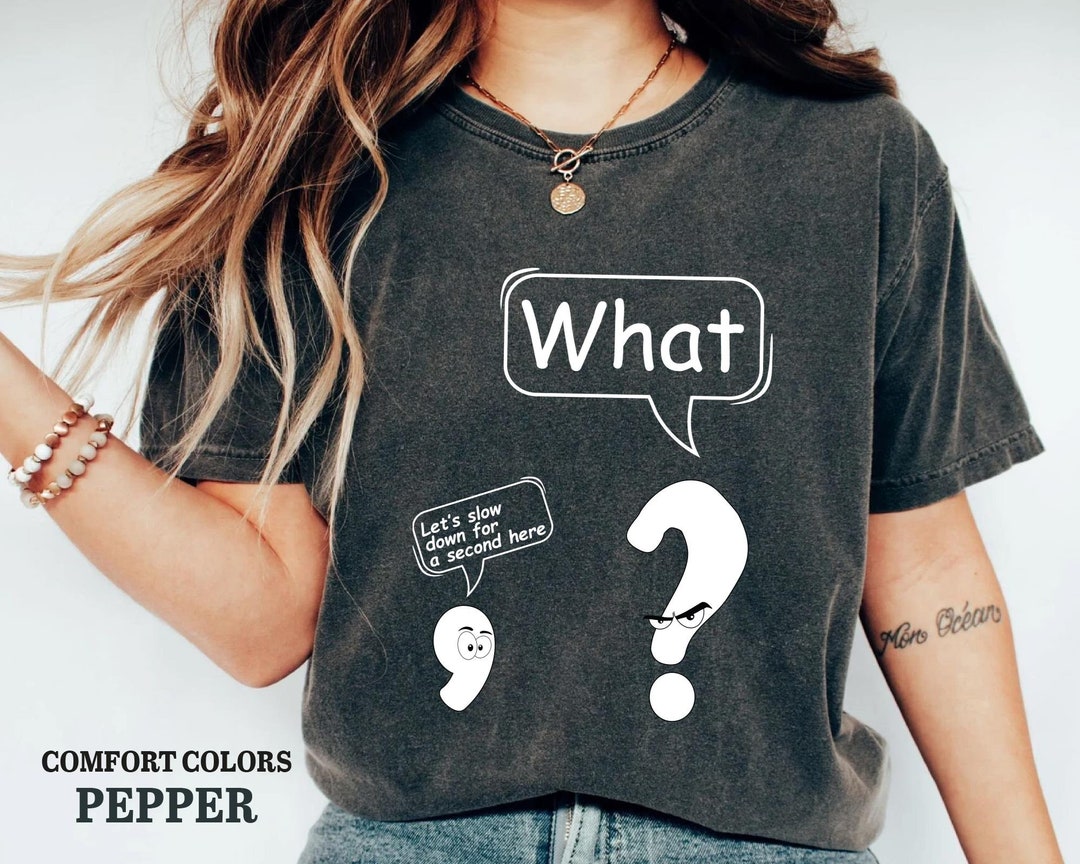 Grammar Punctuation Teacher Shirt Sarcastic School Shirt English ...