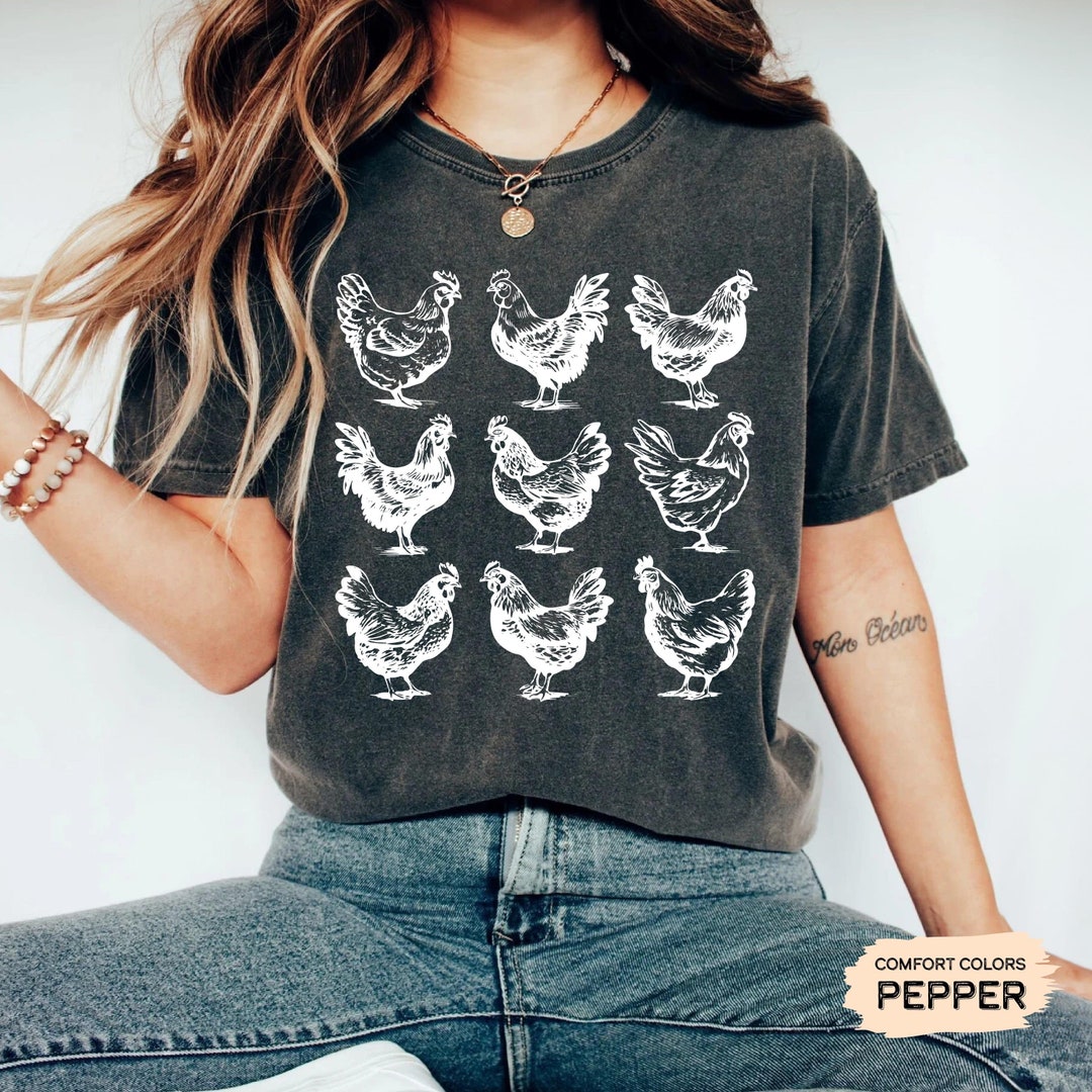 Retro Chickens Shirt Boho Chickens Shirt Chicken Coop Shirt Gift for ...