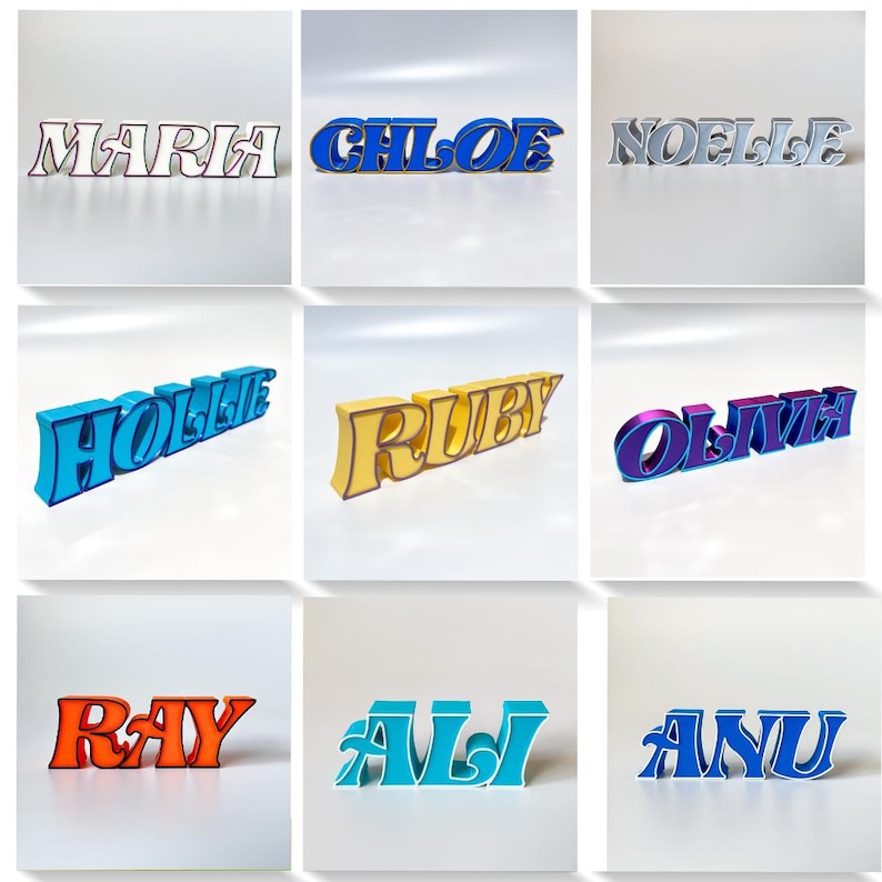 Custom Desk Name Plate, 3D Printed Name,personalized Freestanding Name ...