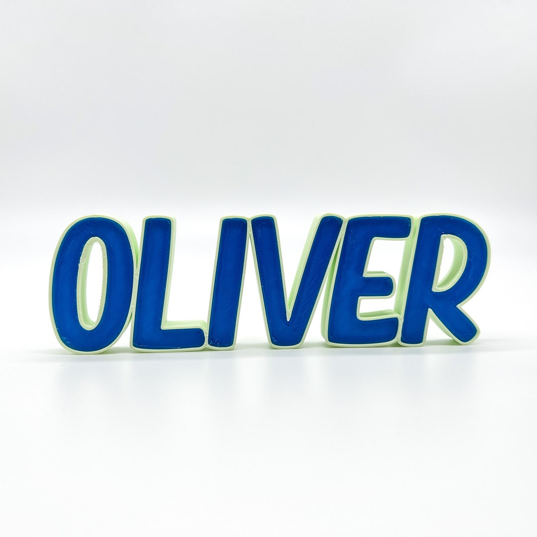 Custom Desk Name Plate, 3D Printed Kids Name Sign for Shelf Decor ...