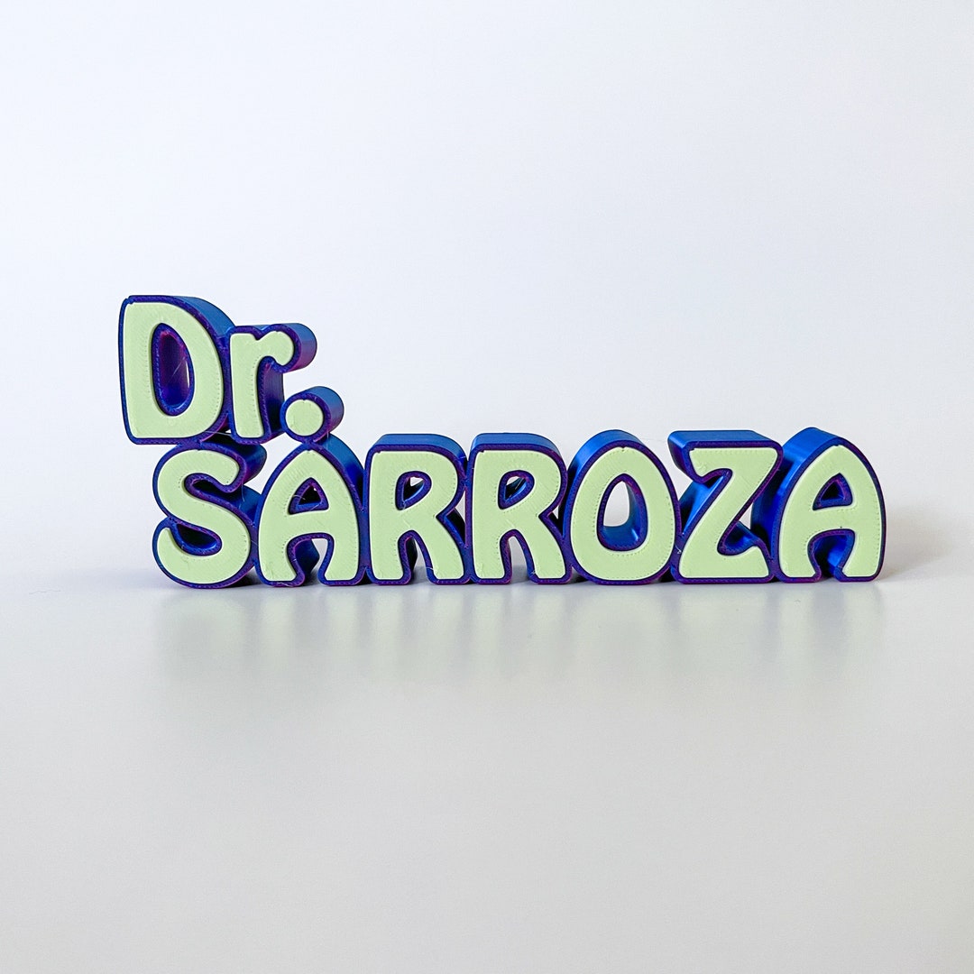 Custom Doctor Desk Name Plate for Office Decor,3d Printed Name,3d Name ...