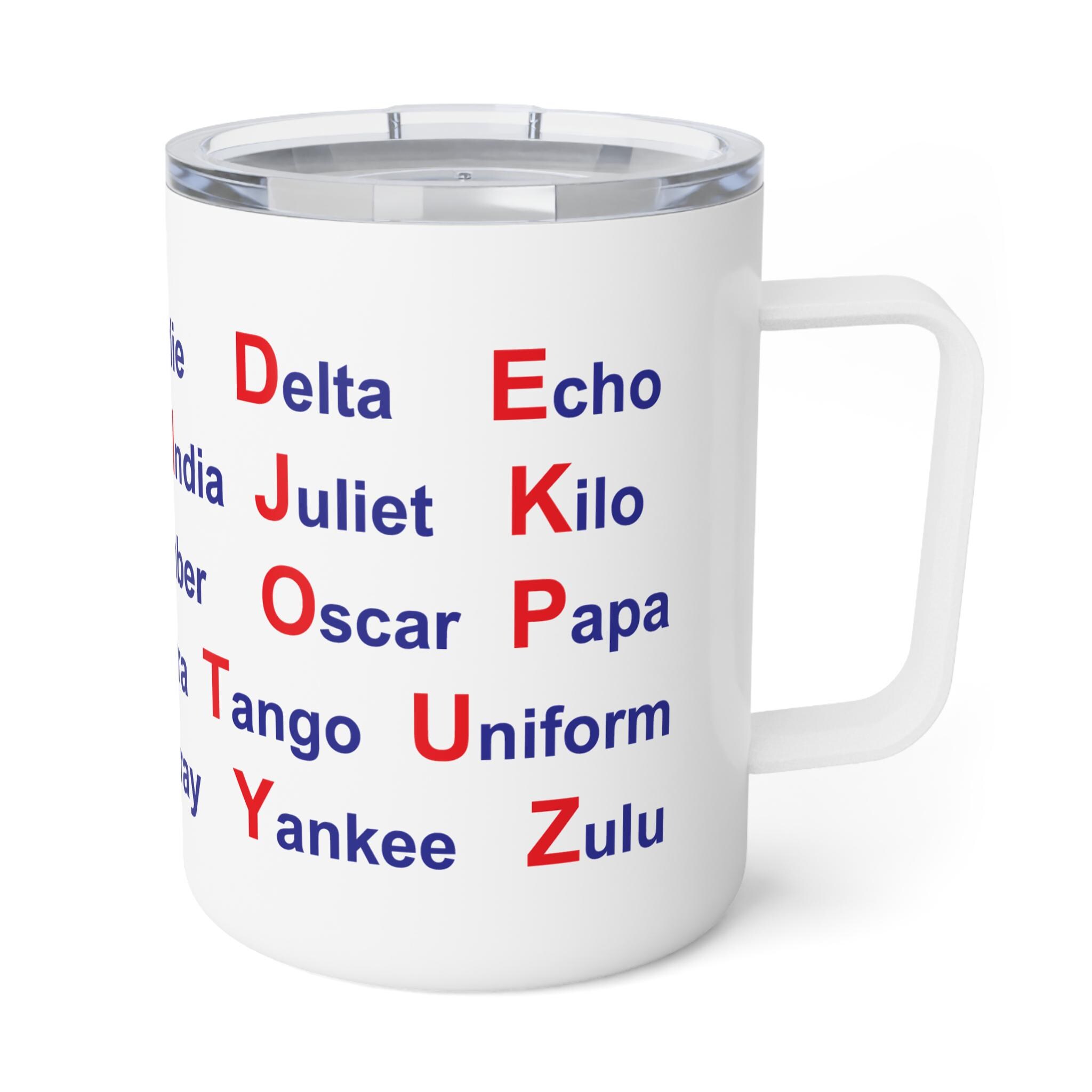 Insulated Coffee Mug, 10oz NATO Phonetic Alphabet - Etsy