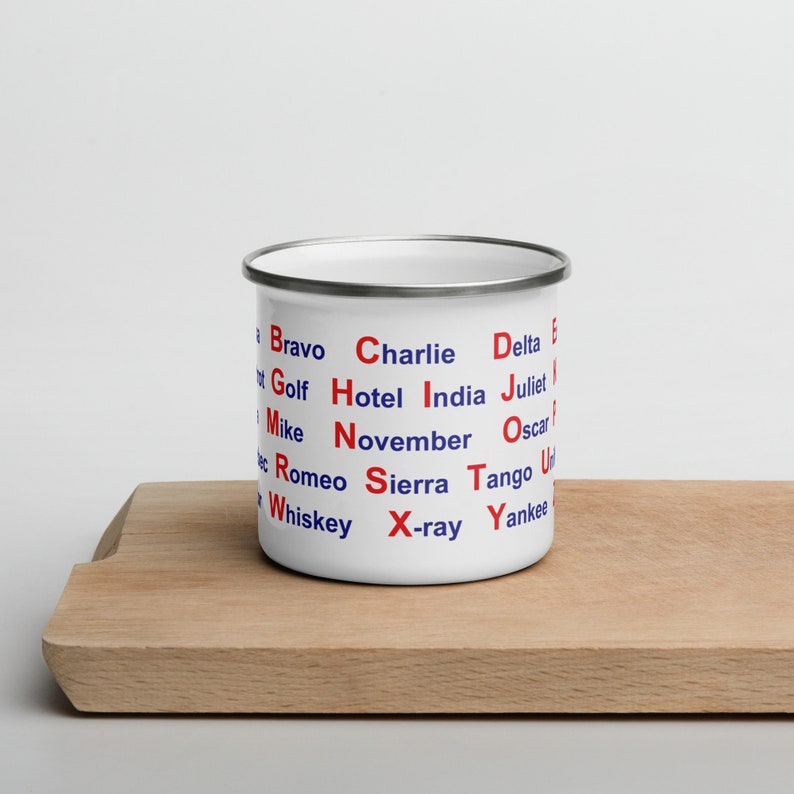 Enamel Mug NATO Phonetic Alphabet - Etsy