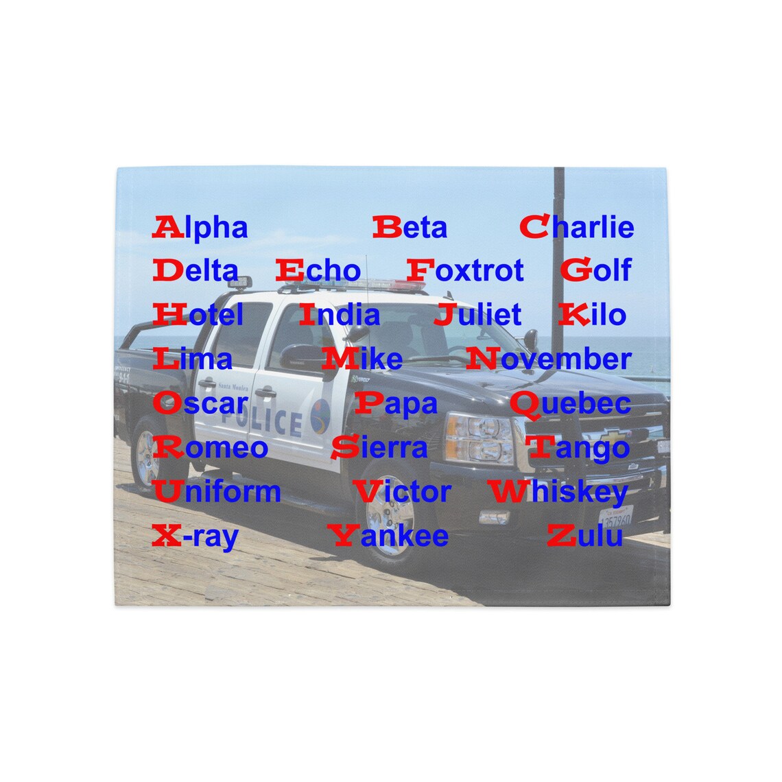 Placemat Set Phonetic Alphabet First Responders - Etsy