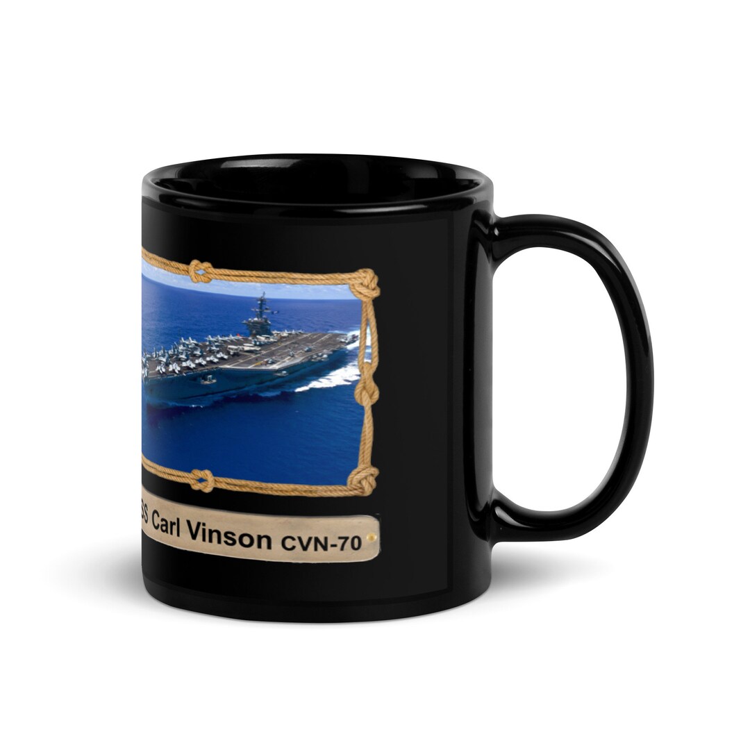 Black Glossy Mug USS Carl Vinson - Etsy