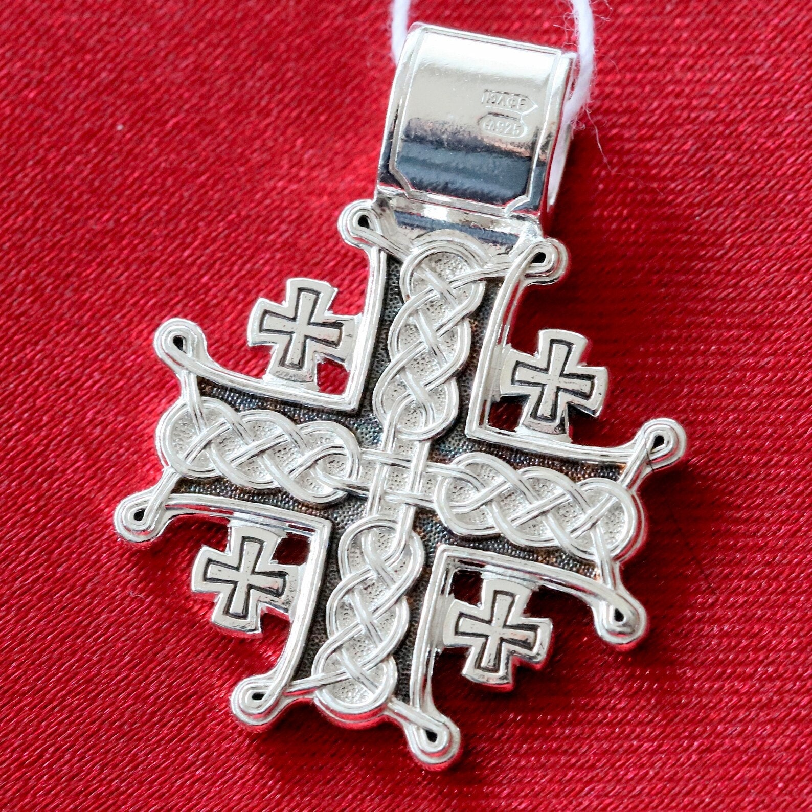 Greek Orthodox Baptism Jerusalem Prayer Cross Christian Body Necklace ...