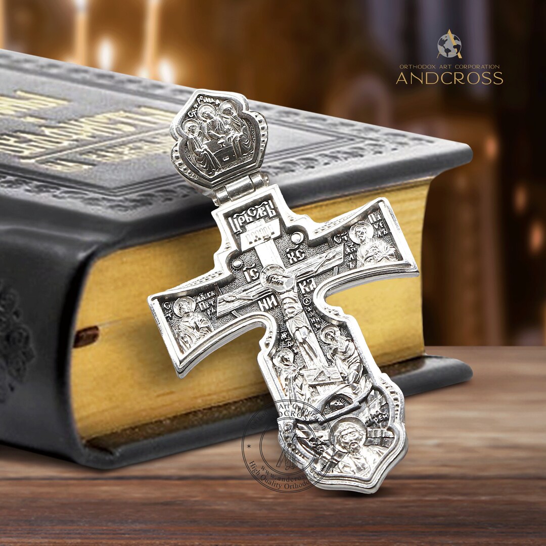 Guardian Angel Greek Orthodox Body Protective Prayer Coss Silver 925 ...