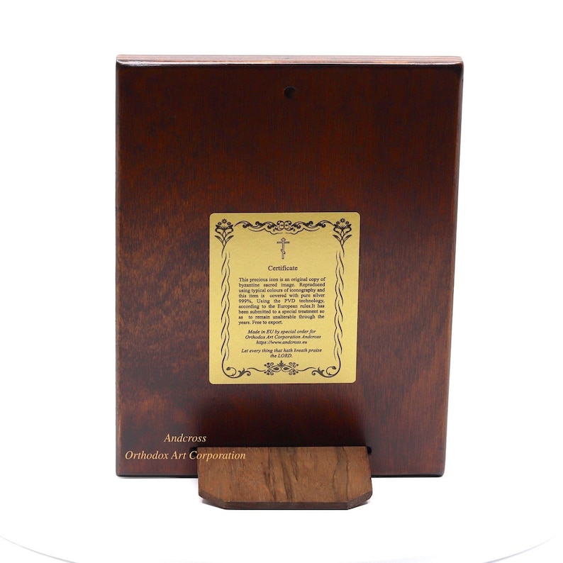 Handmade Wooden Saint Nicholas Icon, 999 Silver Plated, Orthodox Decor ...